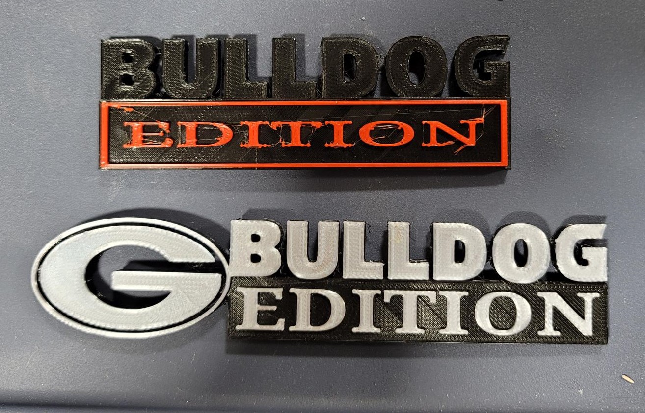 GA Bulldogs Edition Emblem by kent wilson | Download free STL model ...