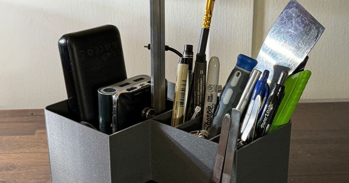 Simple Desktop Organizer by letsgo | Download free STL model ...