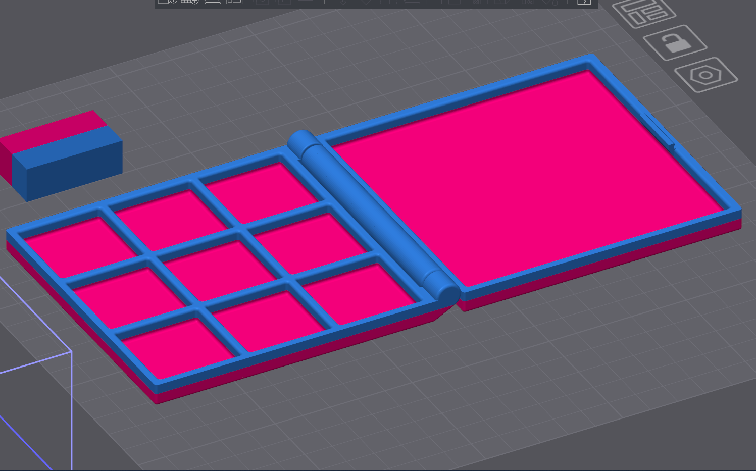 Portable Tic Tac Toe Board with Hinge and Snap Close Box by Rache ...