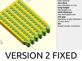 parametric cable/wire clip/comb v2 by dreamersdoor | Download free STL ...