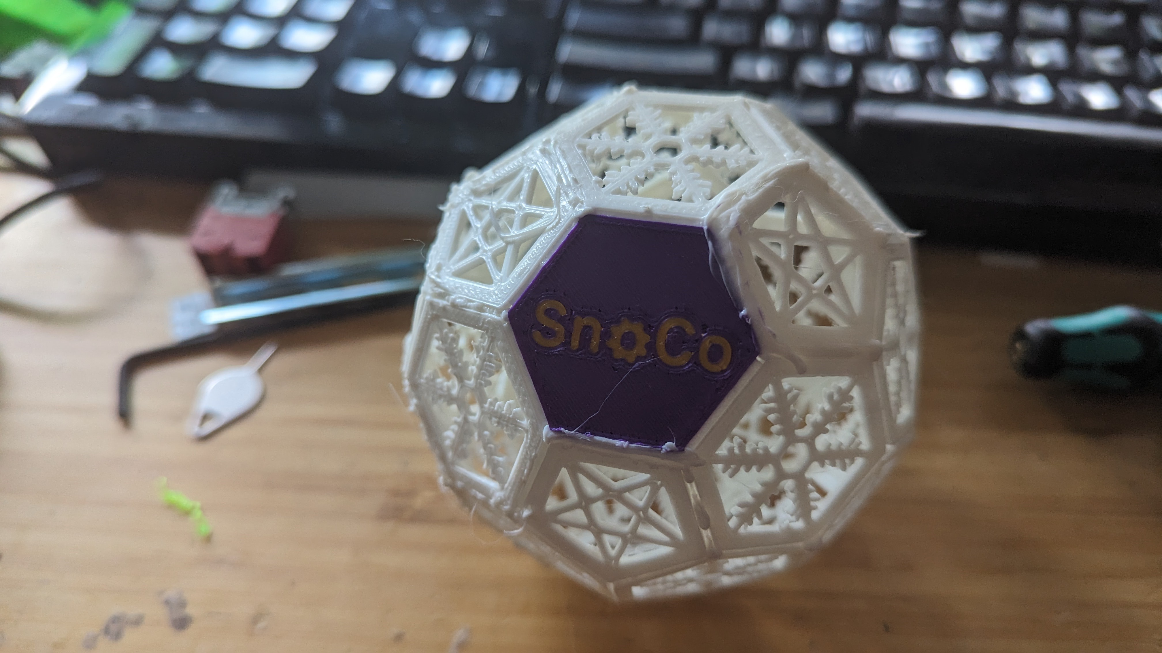 Foldable Truncated Icosahedron Ornament by Terence - AMakerDad.com ...