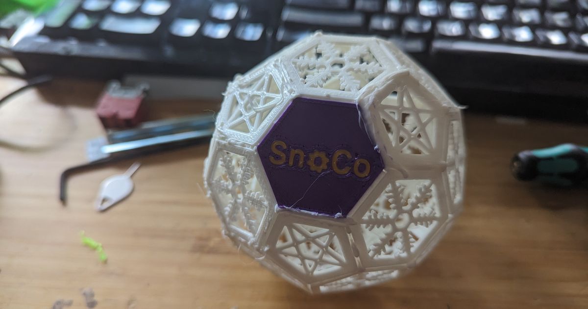 Foldable Truncated Icosahedron Ornament by Terence - AMakerDad.com ...
