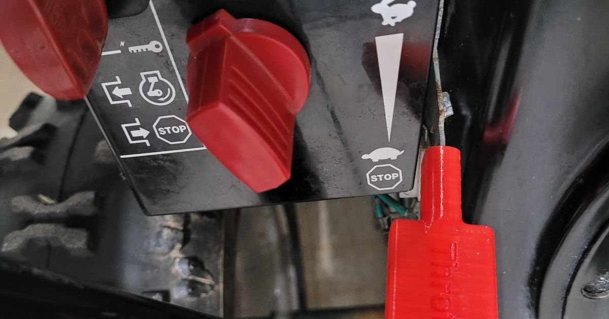 Snowblower Throttle Paddle by GTMan002 | Download free STL model ...