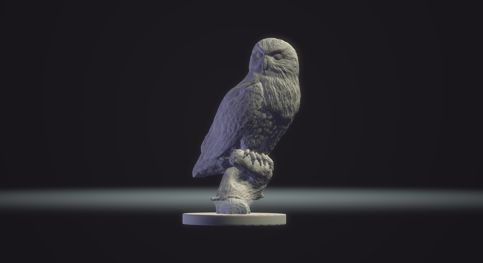 Snow Owl Standing by Finnegan Storm | Download free STL model ...