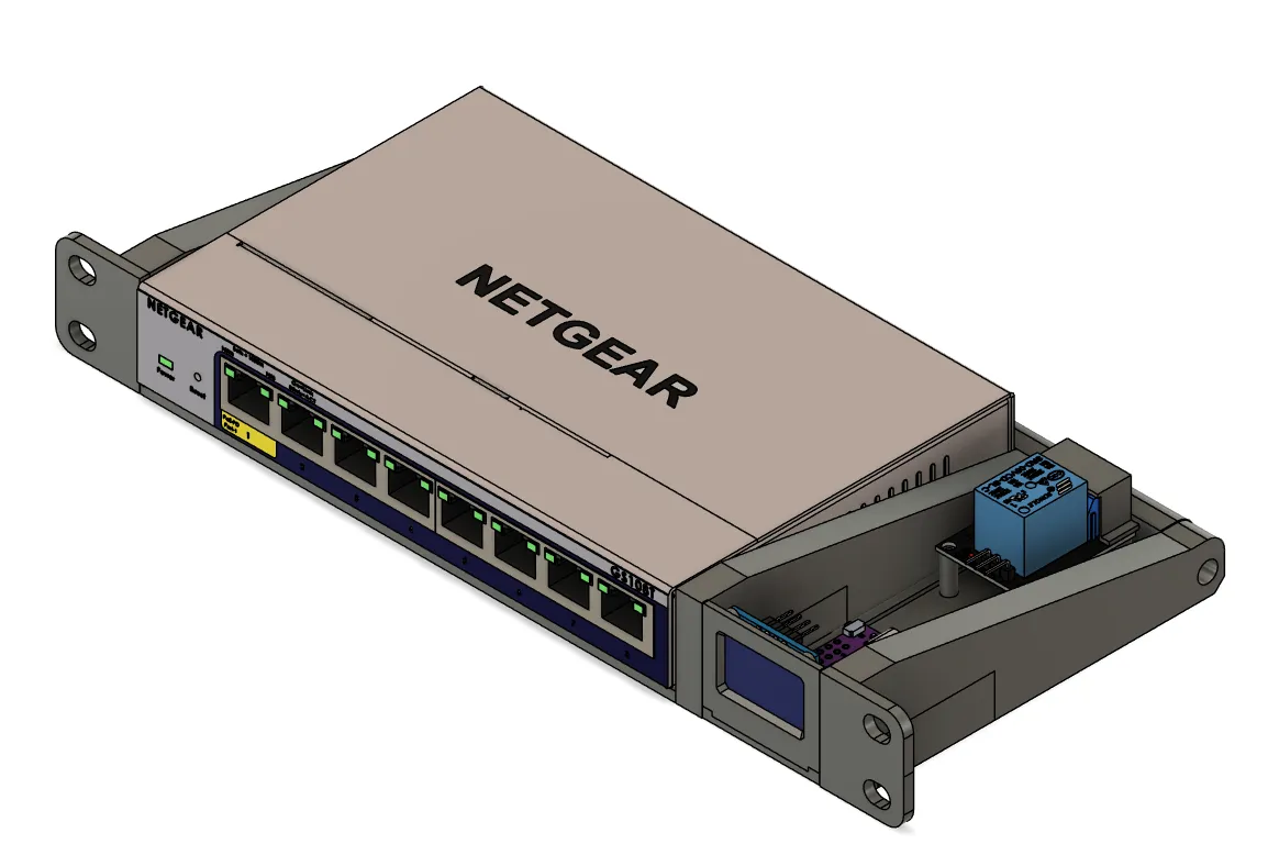 10" Rack Shelf for Netgear GS108T & Wemos S2 Mini Relay Board by ...