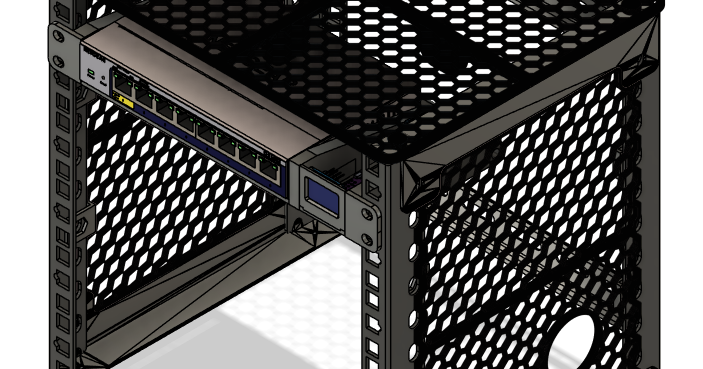10" Rack Shelf for Netgear GS108T & Wemos S2 Mini Relay Board by ...