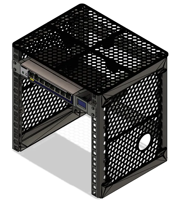 10" Rack Shelf for Netgear GS108T & Wemos S2 Mini Relay Board by ...