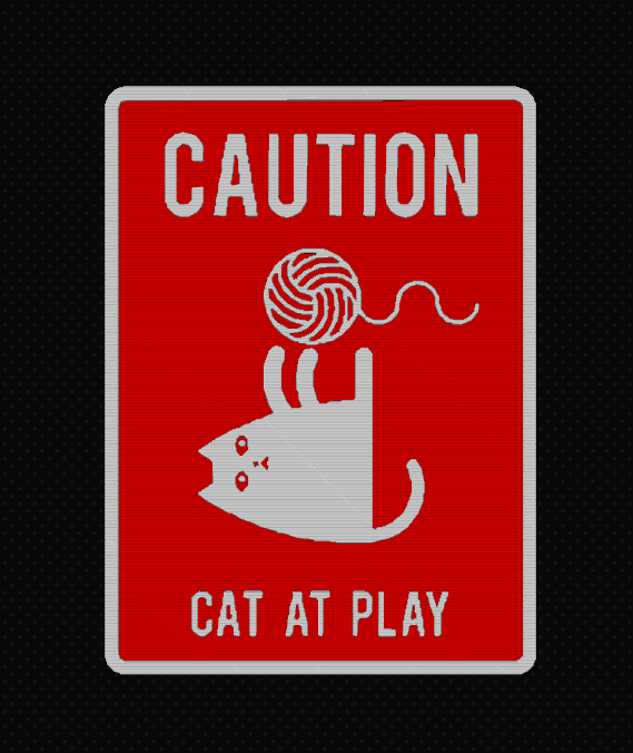 Cat at play - sign por Luther | Descargar modelo STL gratuito ...