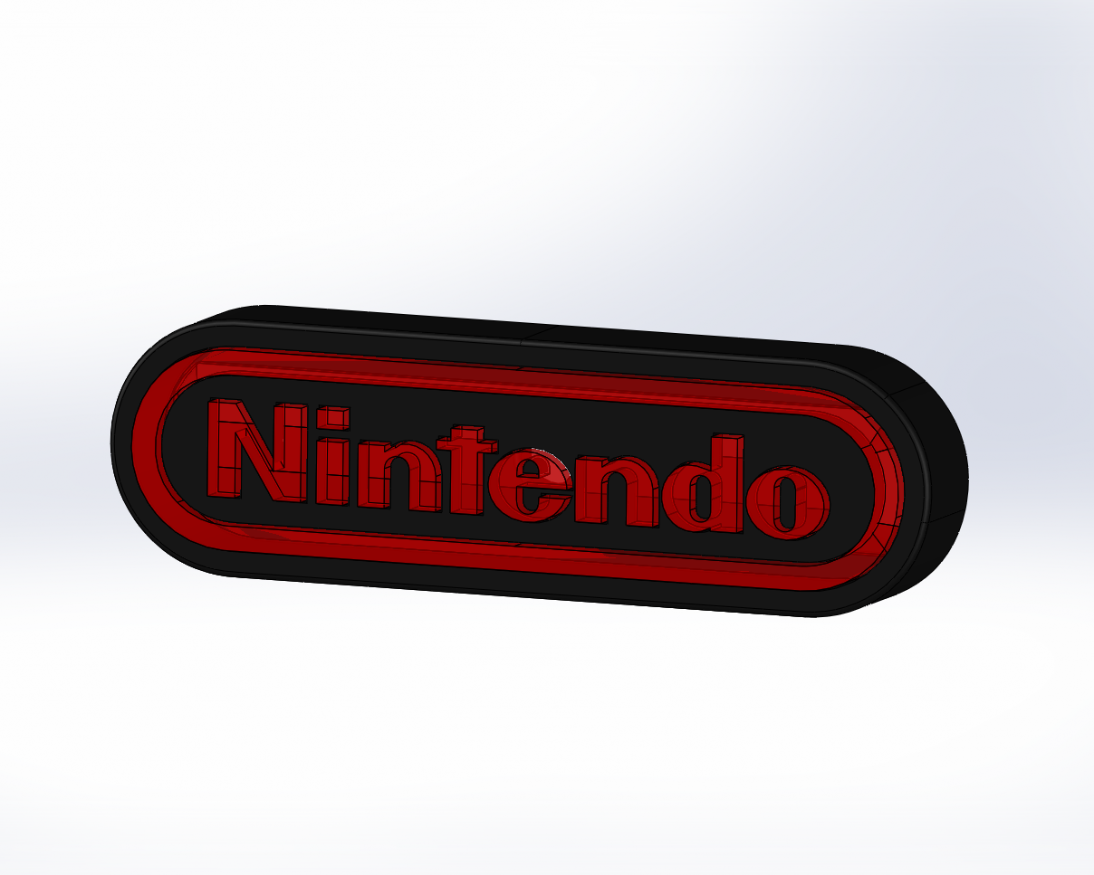 Nintendo illuminated logo by mistic100 | Download free STL model ...