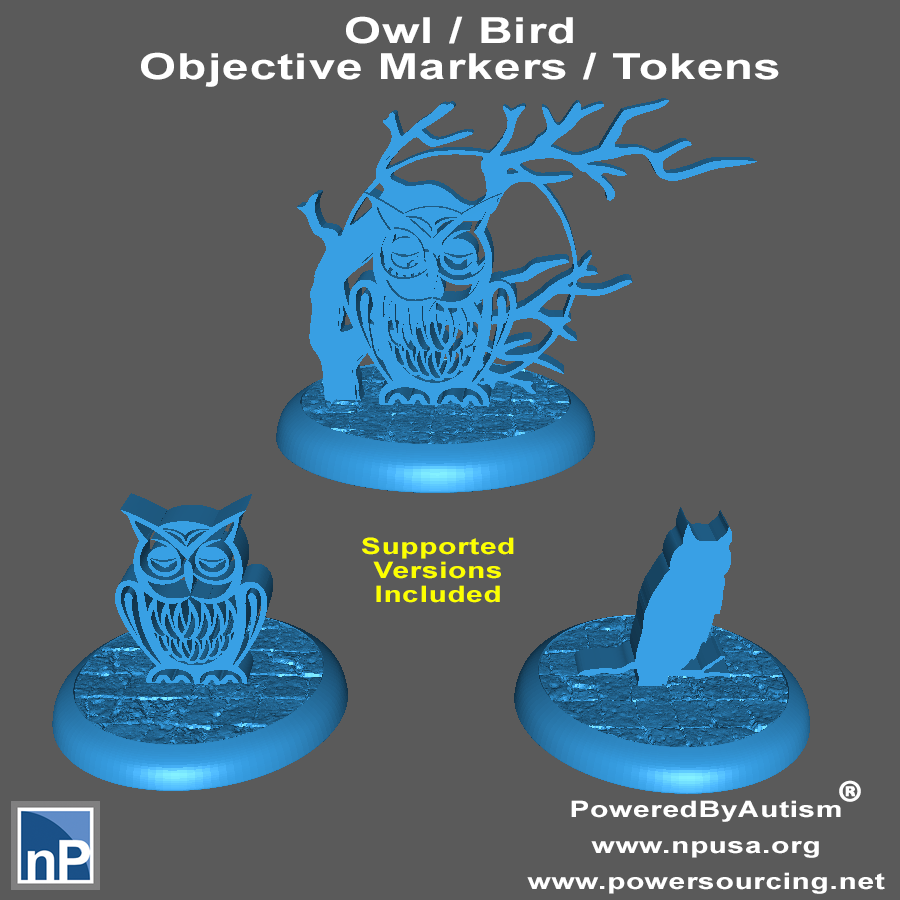 30mm Owl Tokens / Objective Markers by np-dev | Download free STL model ...