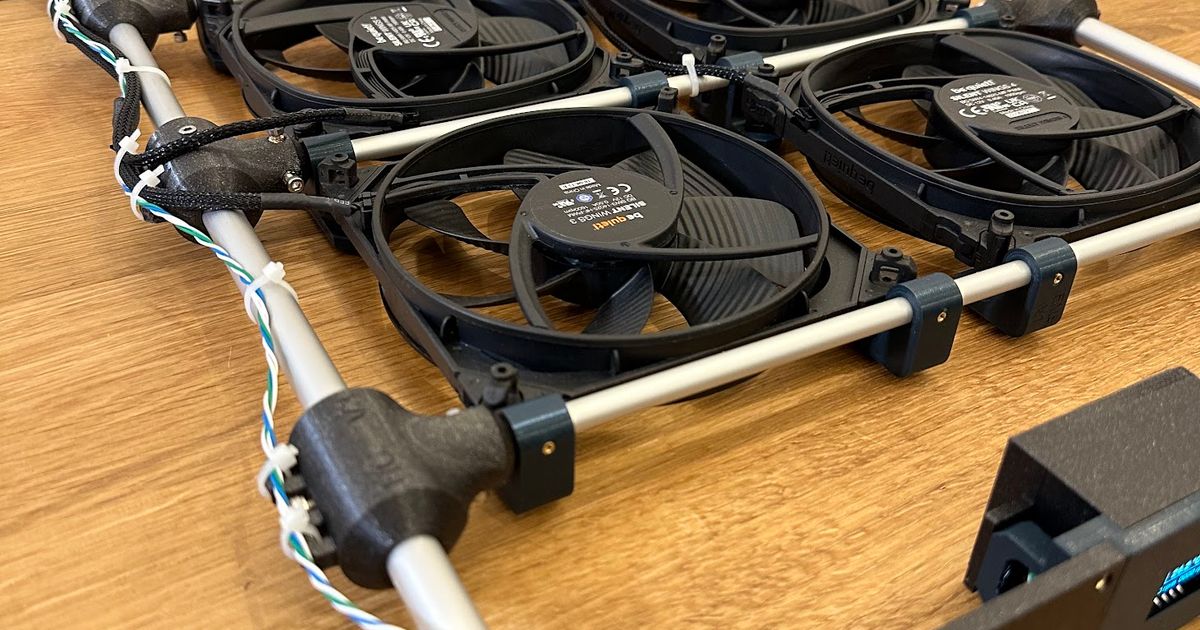 1u rack fan shelf von sqroot | Kostenloses STL-Modell herunterladen ...