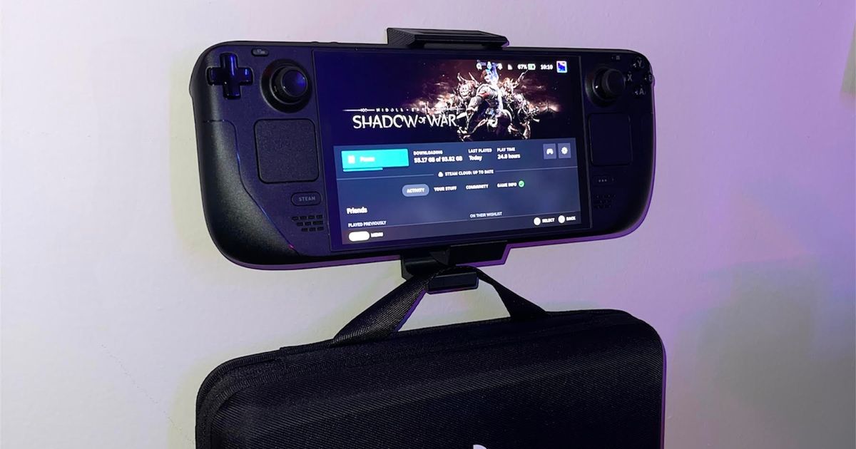 Steam deck wall mount with hook and vent holes by Sierra | Download ...