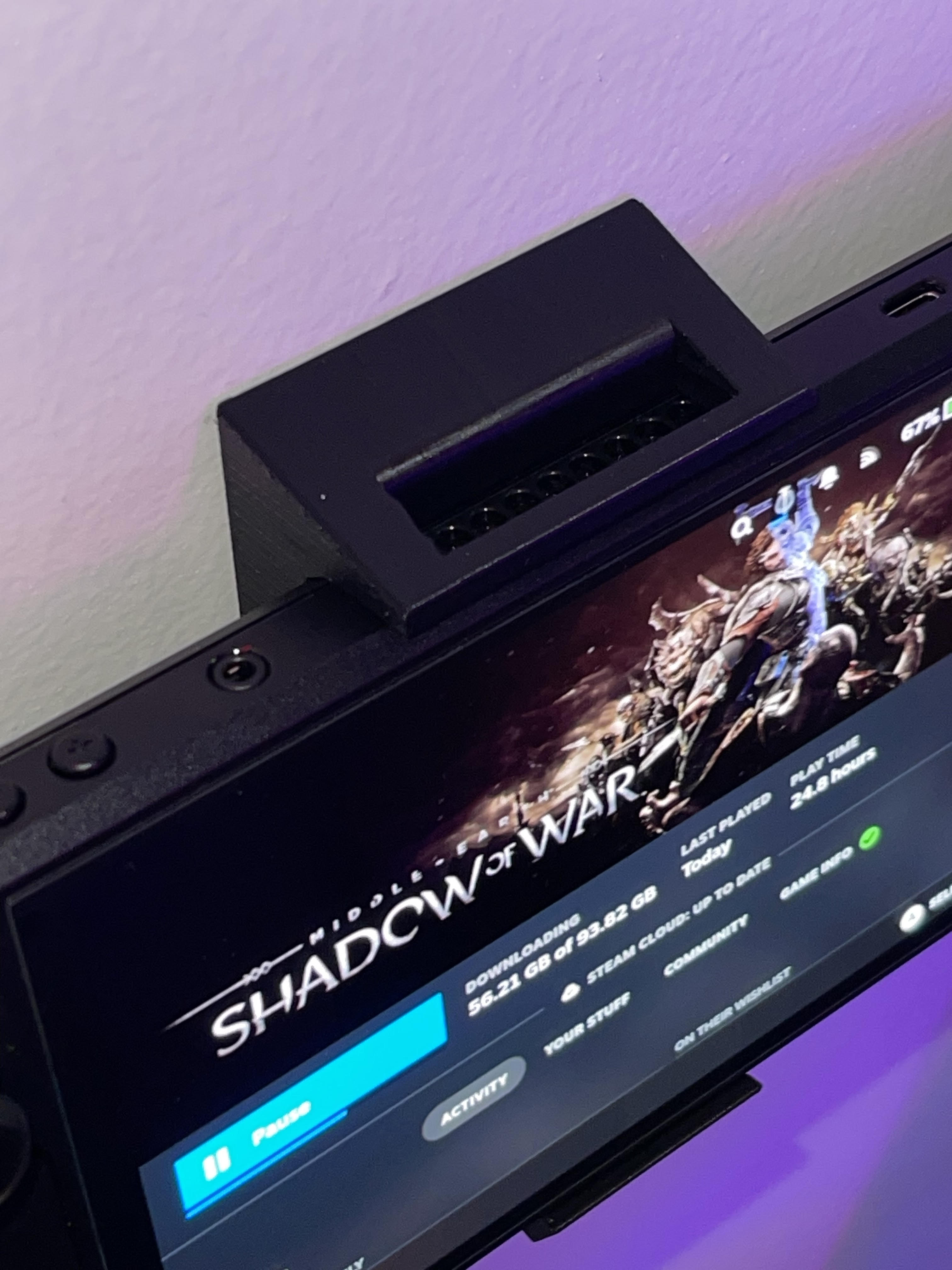 Steam deck wall mount with hook and vent holes by Sierra | Download ...