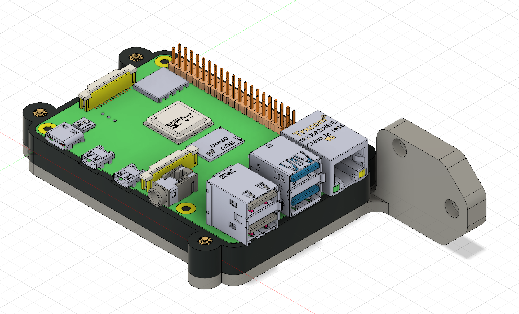 Pi4 Case for Prusa MK4 Base Frame Mount by BrainWorks | Download free ...
