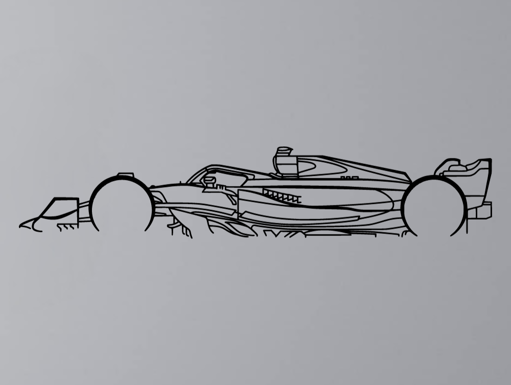 Mercedes F1 Silhouette Wall Art par Sabu8 | Téléchargez gratuitement un ...