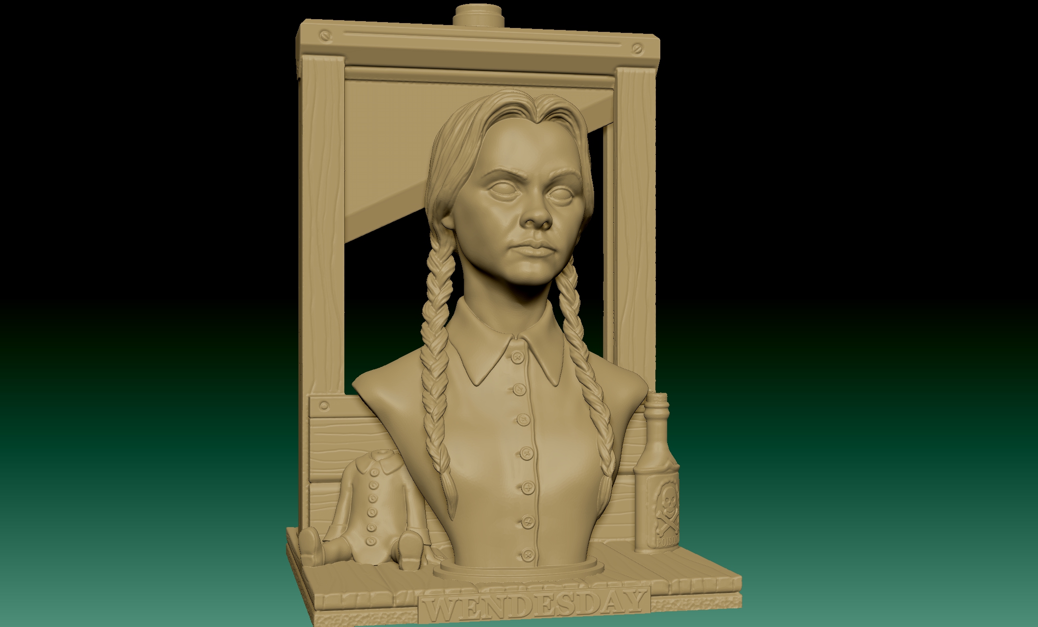 Wednesday Addams Bust by JS-studio | Download free STL model ...