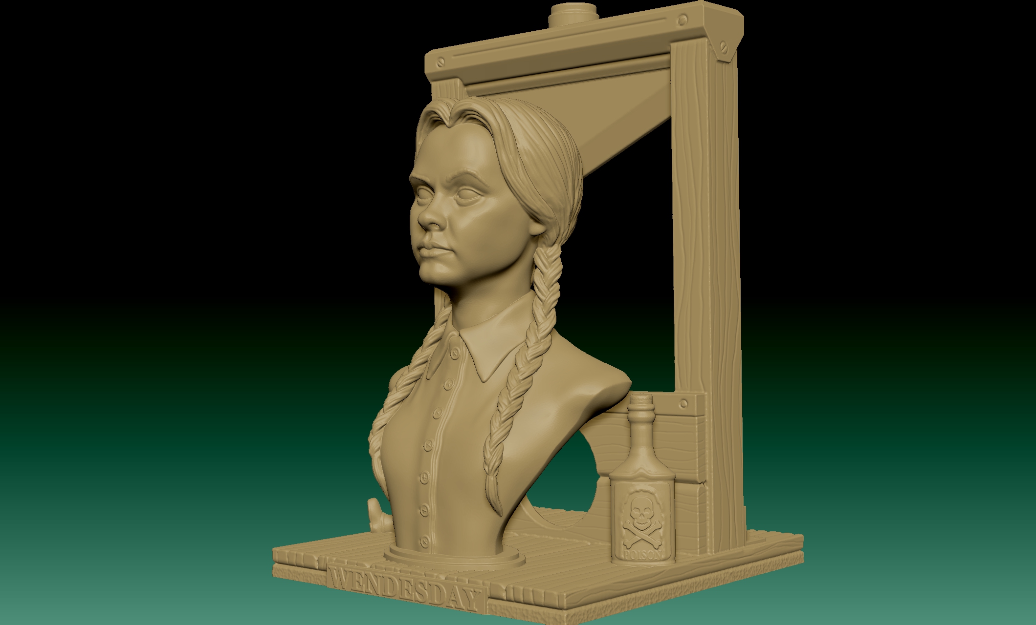 Wednesday Addams Bust by JS-studio | Download free STL model | Printables.com
