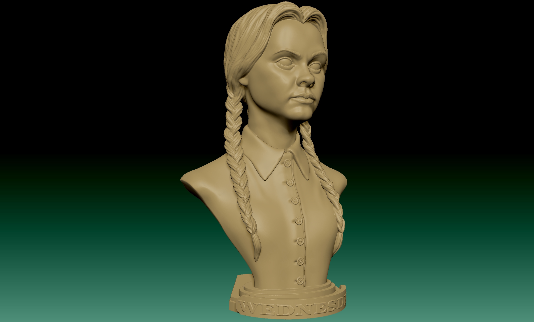 Wednesday Addams Bust by JS-studio | Download free STL model | Printables.com