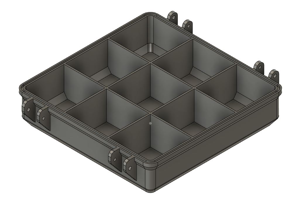 Organizer Box with Compartments and Latches by southbaygsr | Download ...