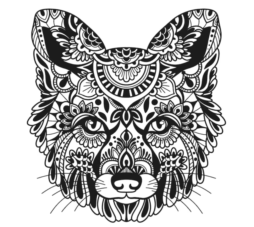 Fox mandala illustration by Arc Studio | Download free STL model ...