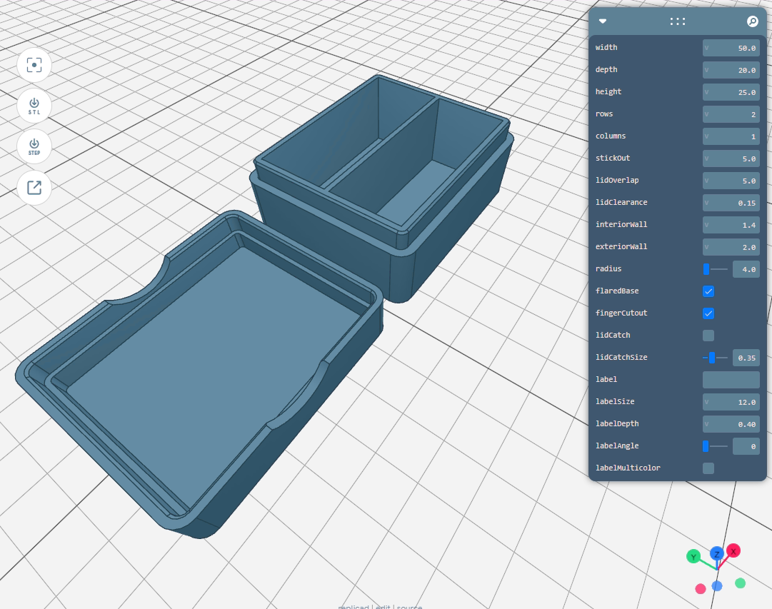 Parametric box with lid by Billiam | Download free STL model | Printables.com