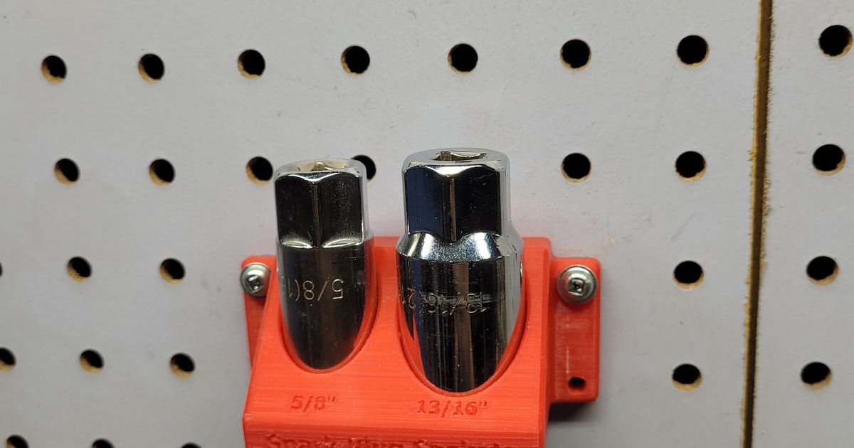 Pegboard Spark Plug Socket Holder by GTMan002 | Download free STL model ...