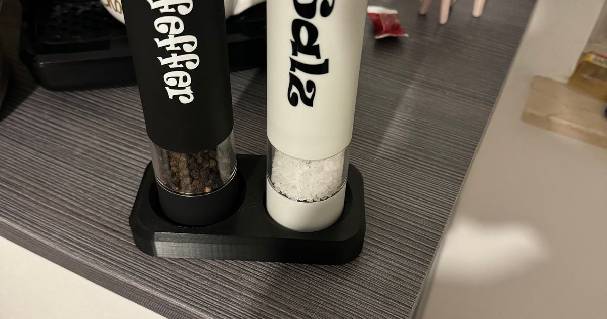 Pfeffer & Salz Mühlen halter by MegaMaterixer | Download free STL model ...