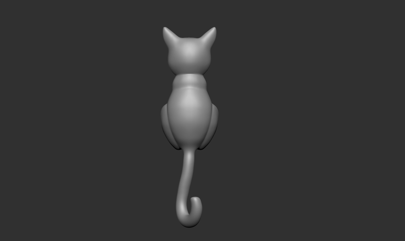 Cat Wall Hook (Wall mount included) by Polygon Ways | Download free STL model | Printables.com
