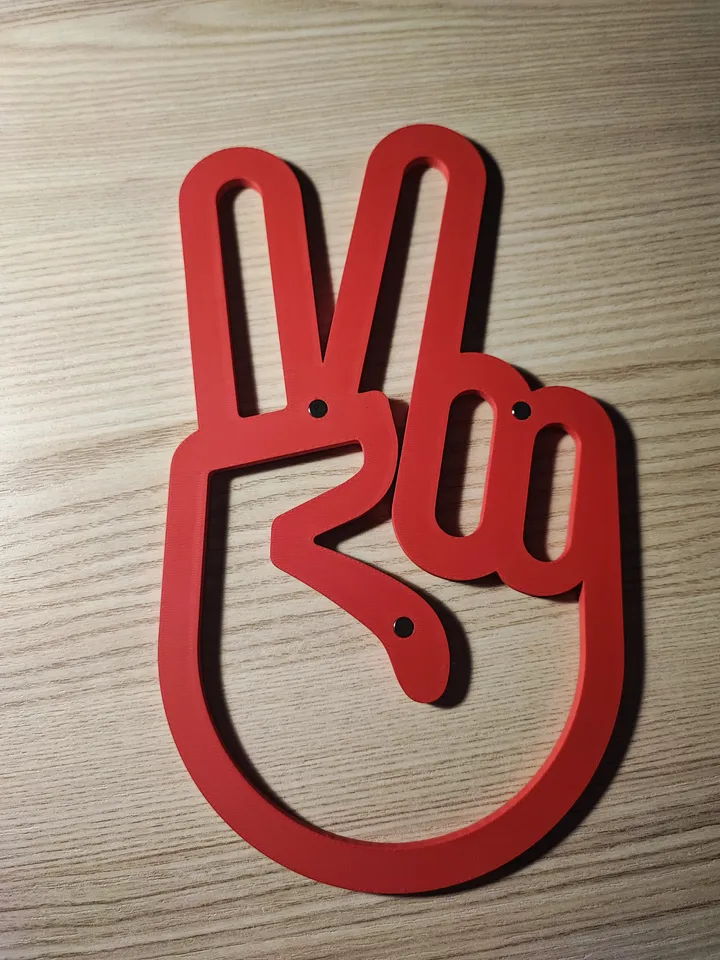 Peace Hand Magnet by 3D-Print-Bunker | Download free STL model ...