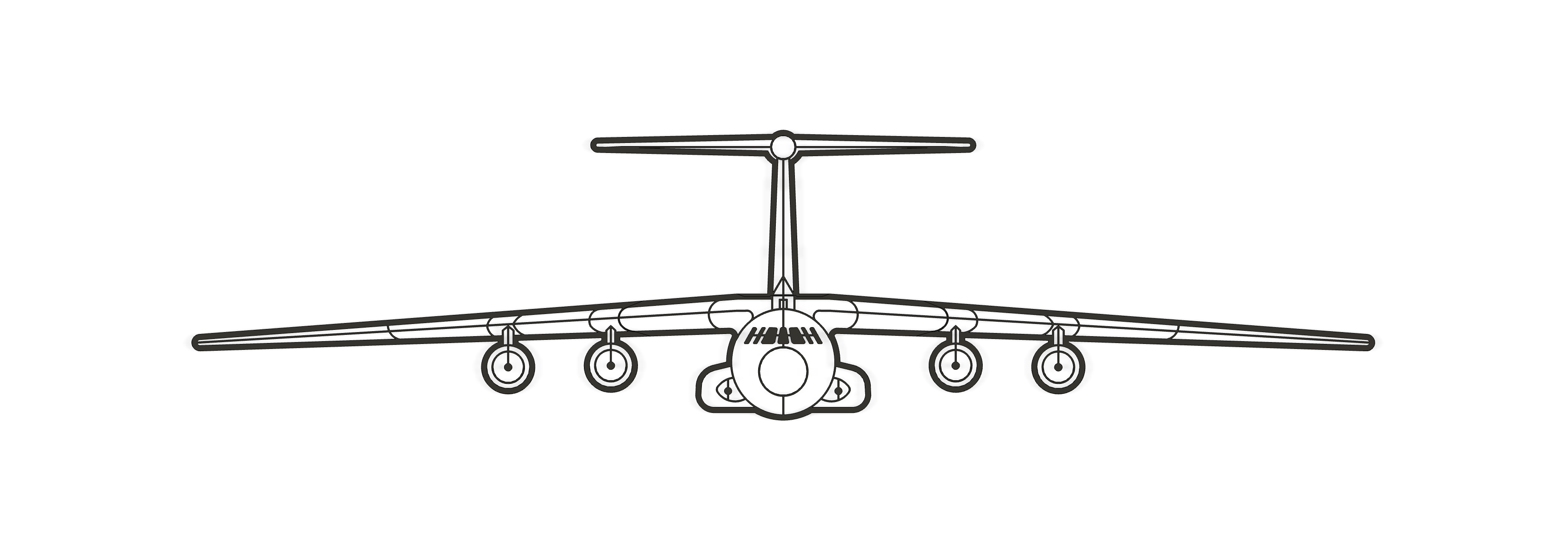 C-141 Starlifter - Front View - Silhouette by Chris D | Download free ...