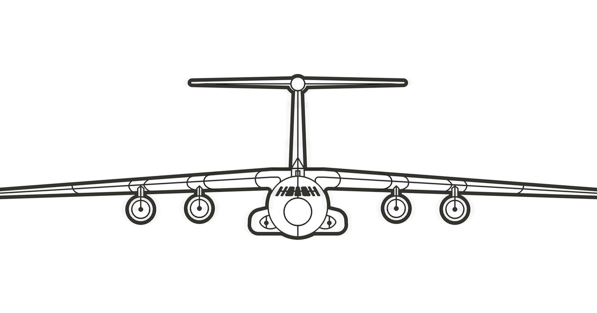 C-141 Starlifter - Front View - Silhouette by Chris D | Download free ...