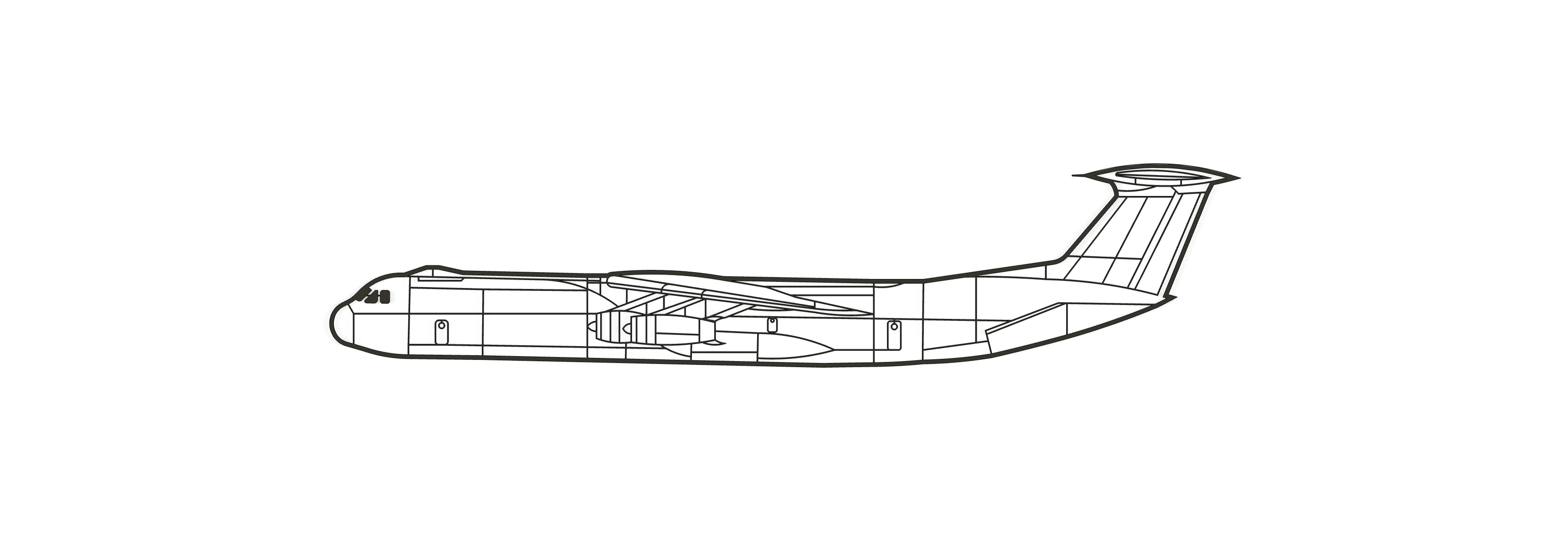 C-141 Starlifter - Side View - Silhouette by Chris D | Download free STL model | Printables.com