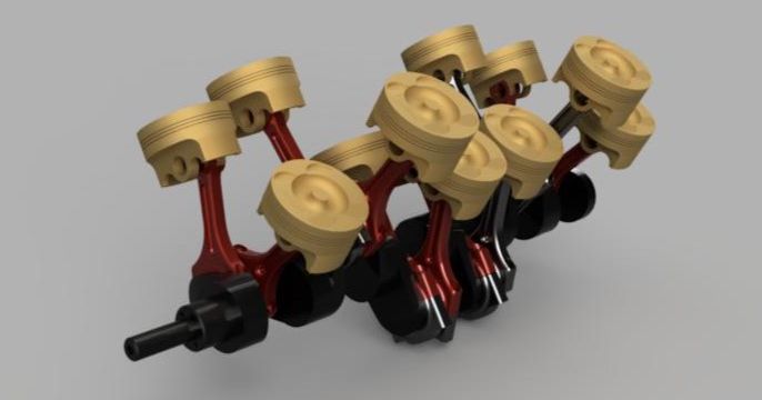 V5 Engine Piston working Model da JASPREET@015 | Scarica il modello STL ...