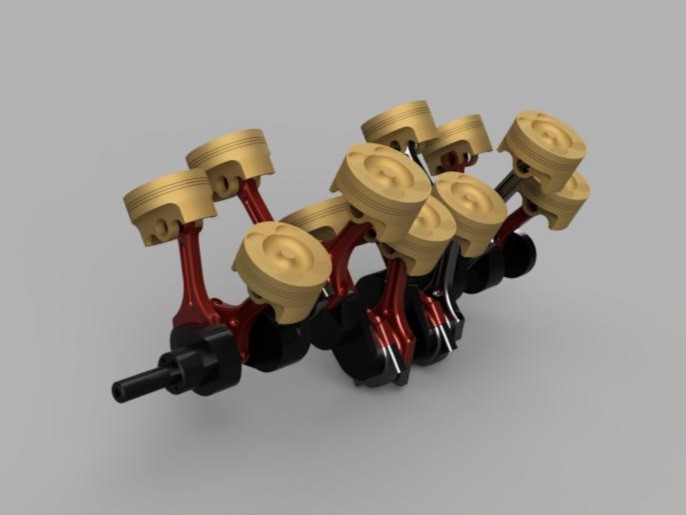 V5 Engine Piston working Model da JASPREET@015 | Scarica il modello STL ...