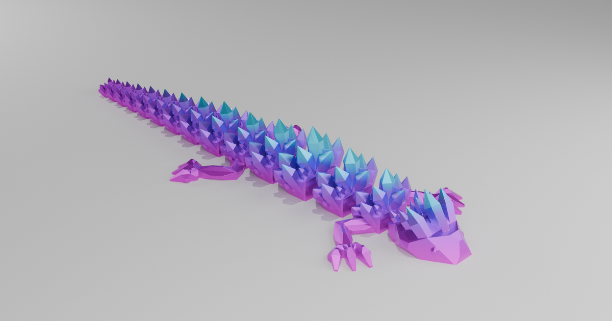 Articulated Crystal Lizard by Matyáš Čistecký | Download free STL model ...