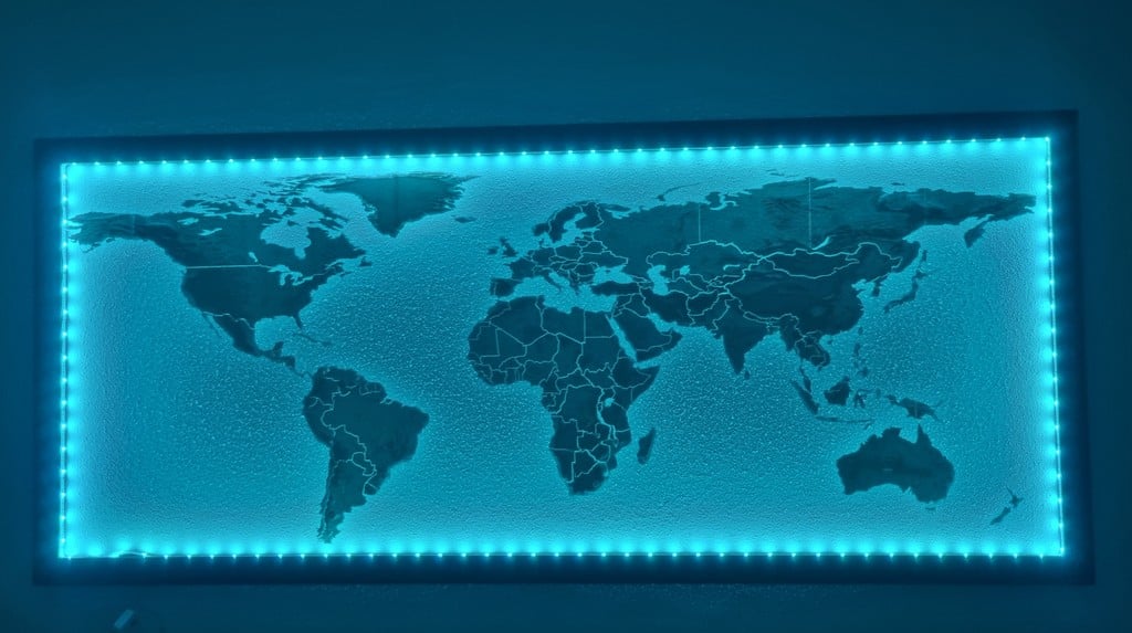 Topographic World Map by Chrashice | Download free STL model ...