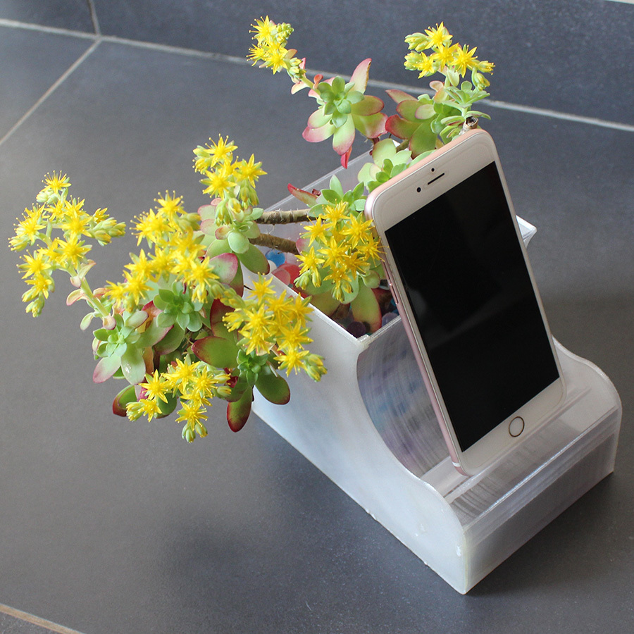 Fibonacci Phone Stand Speaker Desktop Planter by SleepingGiant ...