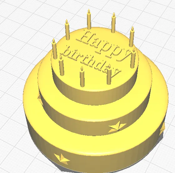 Birthday cake by Na-temps | Download free STL model | Printables.com