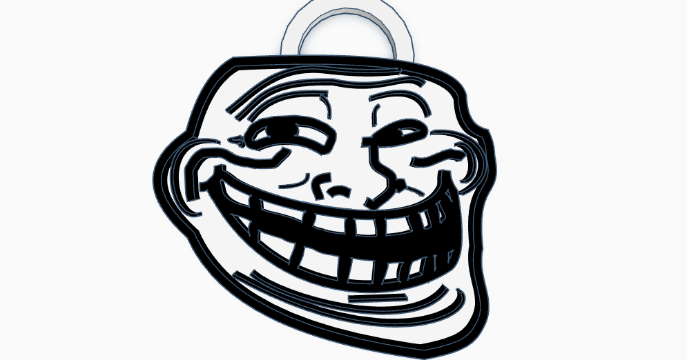 Troll Face Keychain by Daduck78 | Download free STL model | Printables.com