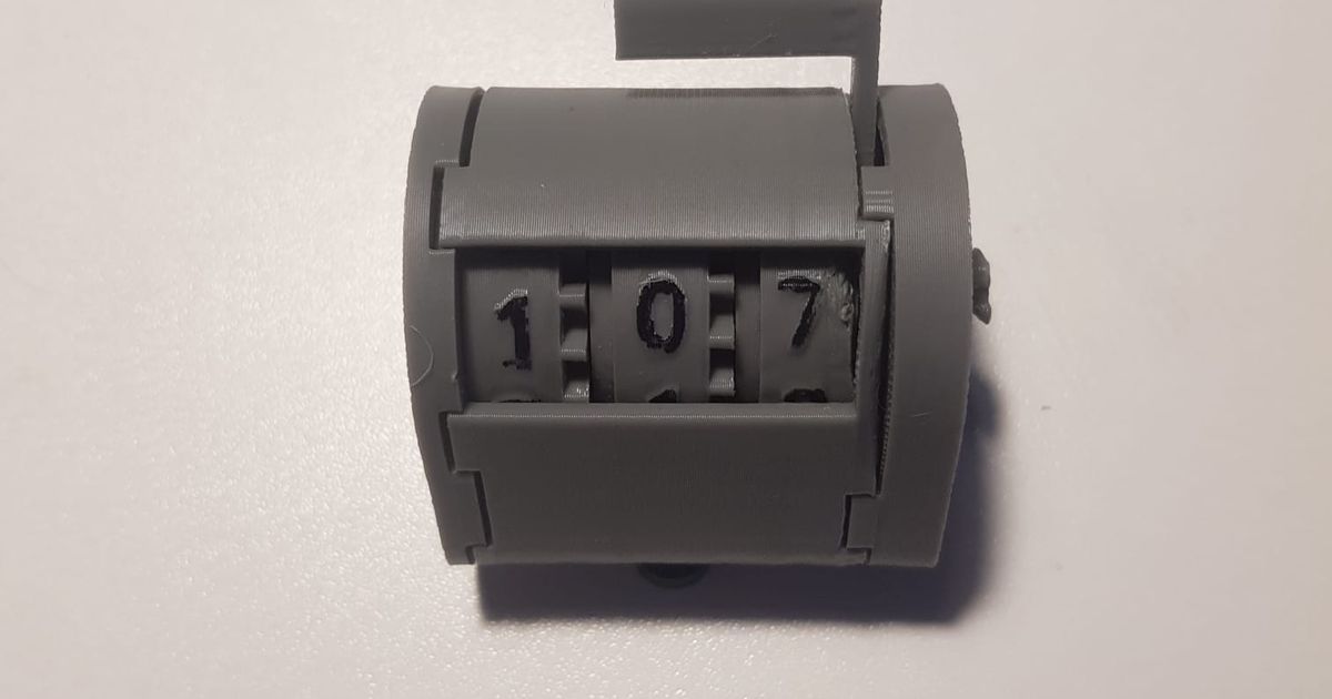 Fully 3D Printed Tally Counter by 3DWolf | Download free STL model ...