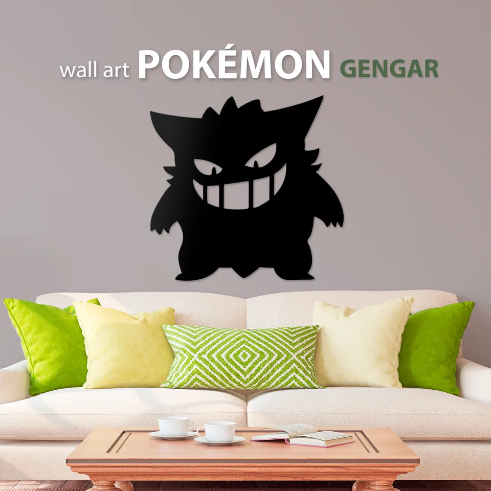 Pokemon Gengar Wall Art Decoration by Indibles | Download free STL ...