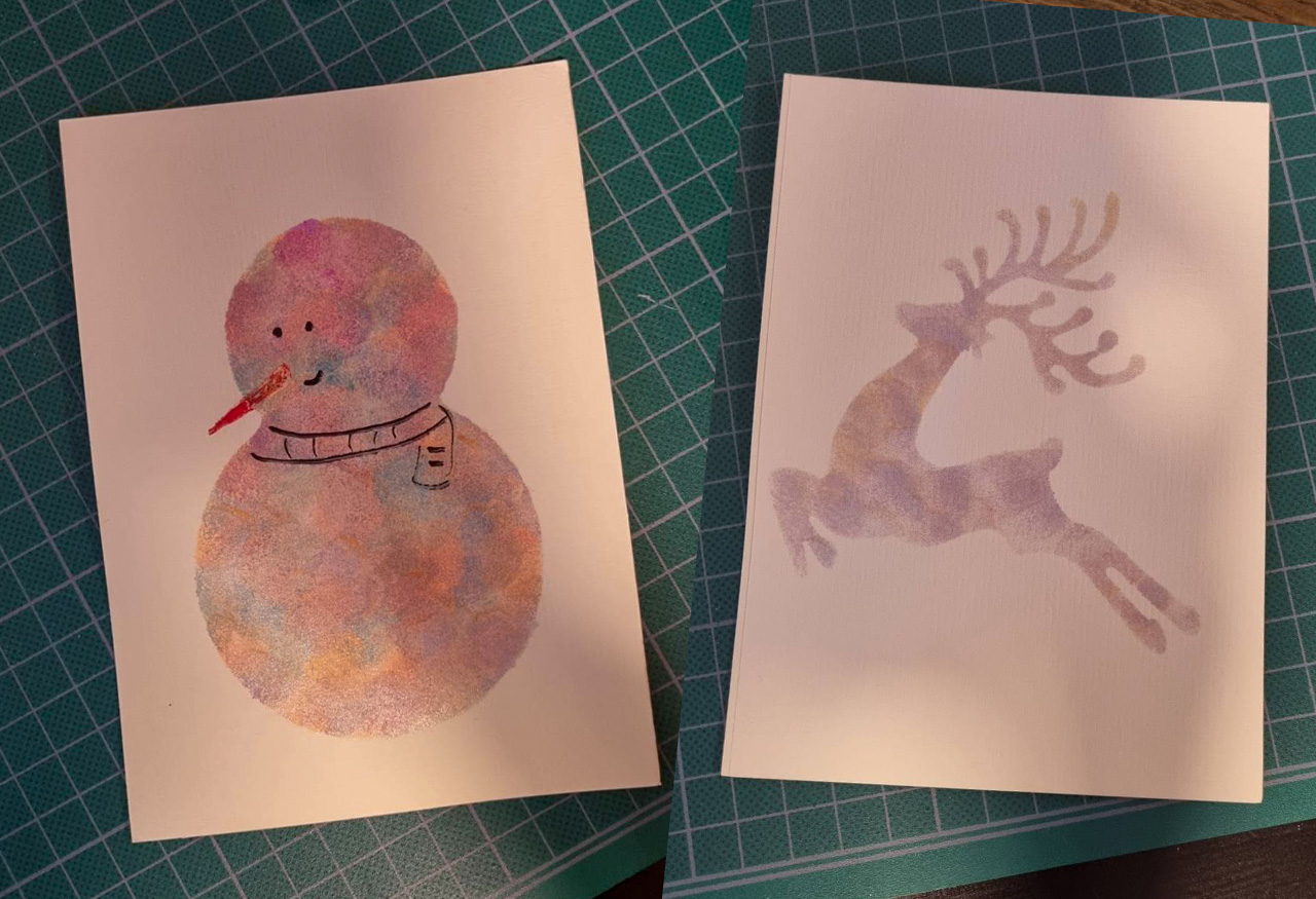 Christmas card drawing templates / Christmas Silhouettes Drawing ...