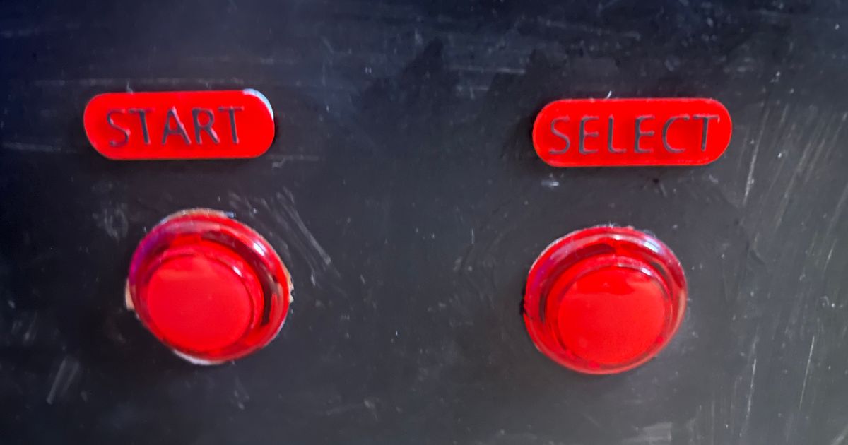 Start and Select labels by Karl | Download free STL model | Printables.com