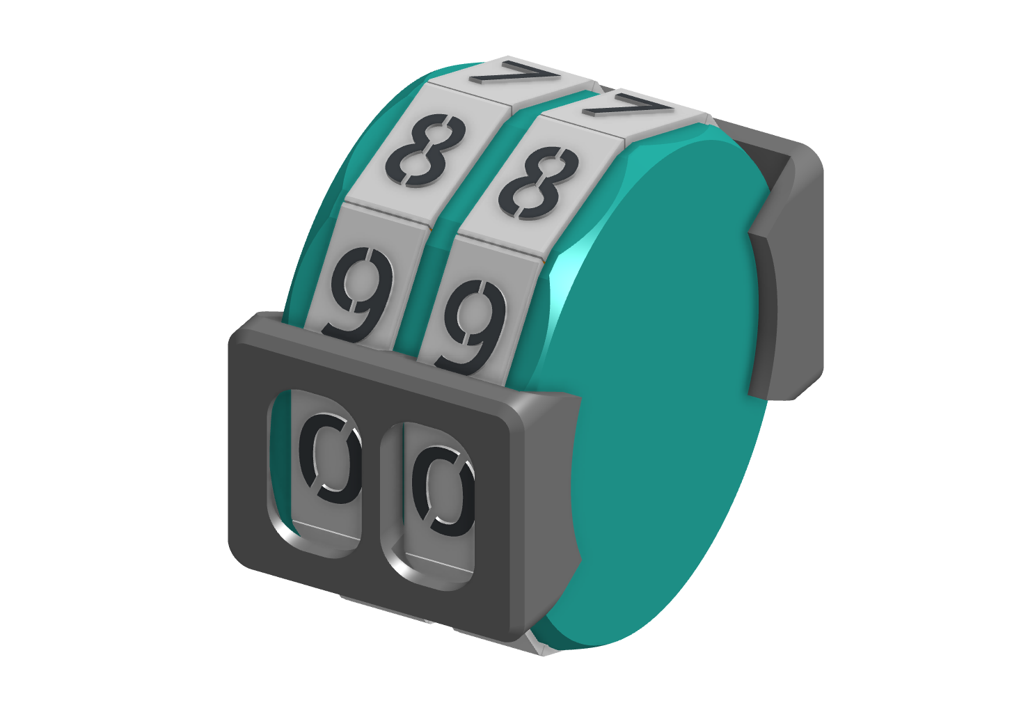 Mechanical 2-digit Counter by Gryn | Download free STL model ...