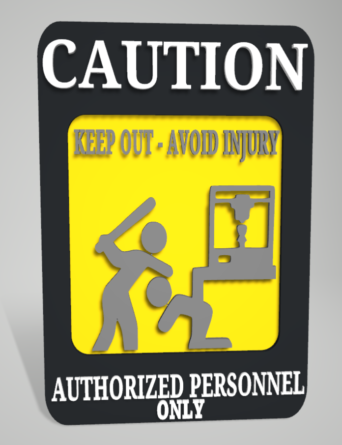 Caution Sign by Arnav Purbiya | Download free STL model | Printables.com