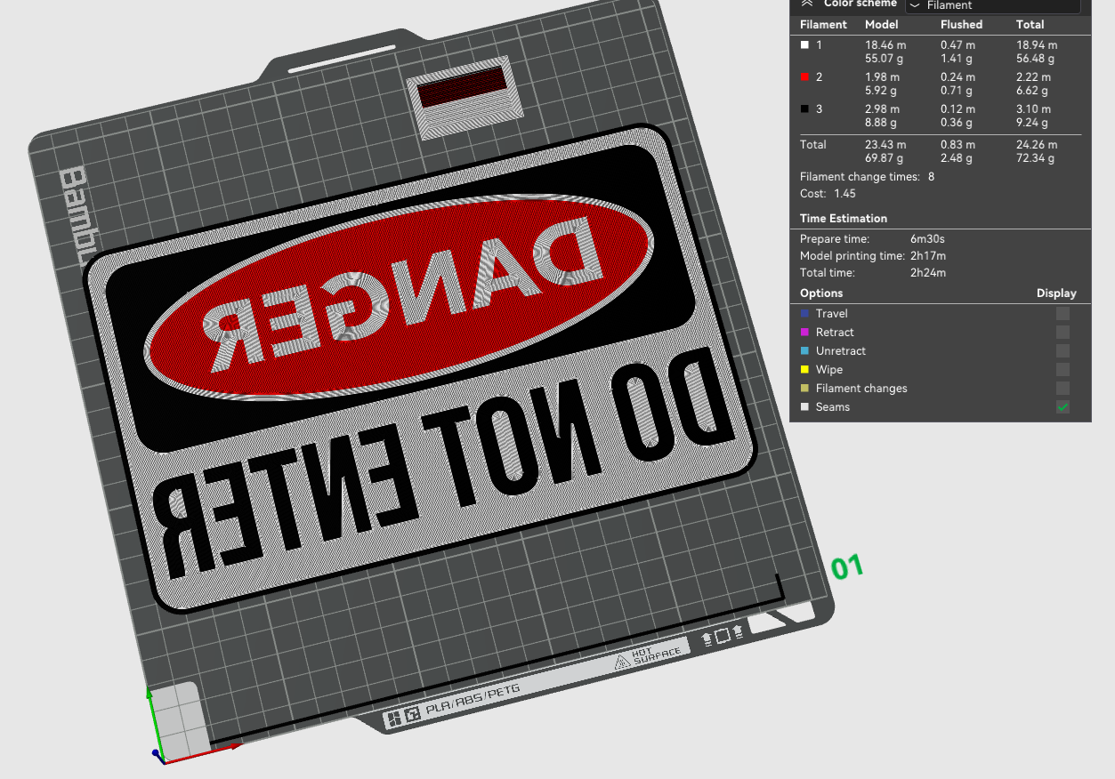 Danger Do Not Enter Sign by braga3dprint | Printables Store