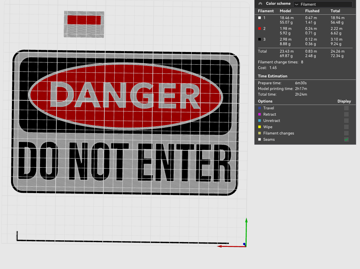 Danger Do Not Enter Sign by braga3dprint | Printables Store
