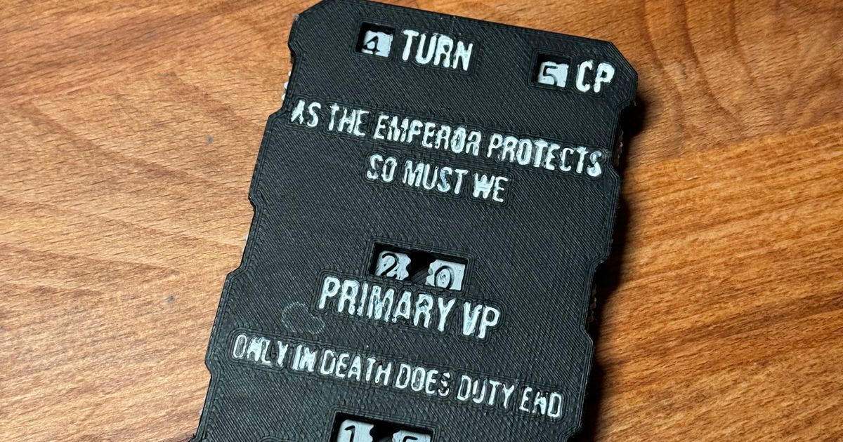 Warhammer 40K Round Tracker by Anders Mikkelsen | Download free STL ...