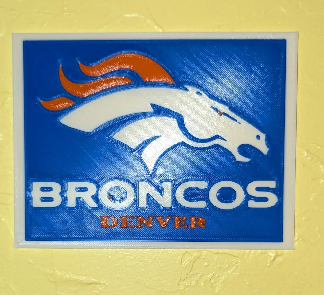Denver Broncos Football NFL Logo sign placard by Nuvz | Download free ...