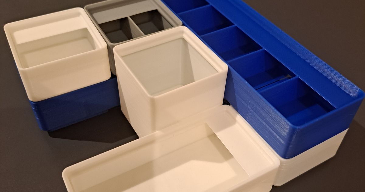 Gridfinity Re-refined parametric bins with labels/lips, sccops and ...